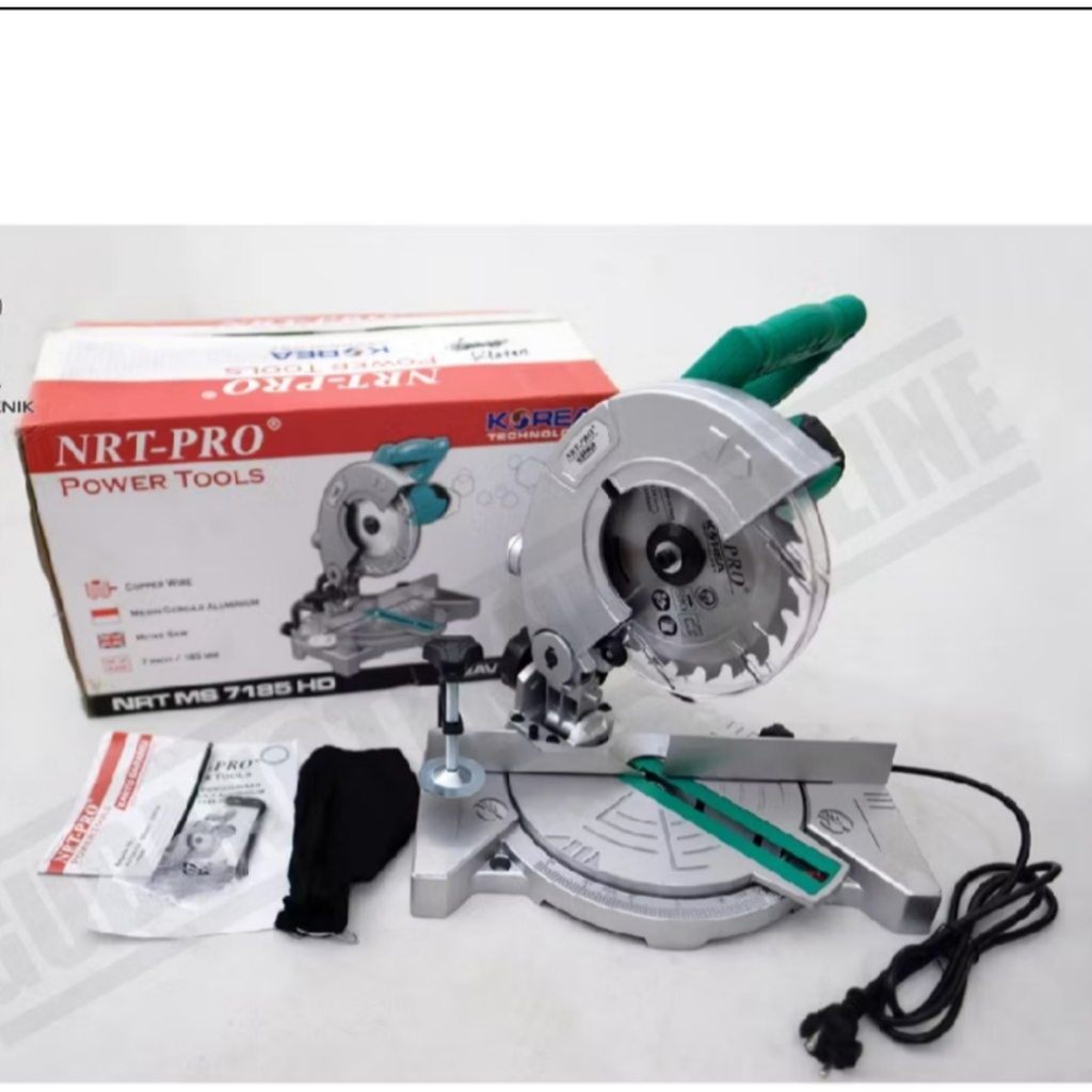 Jual NRT Pro Mitter Saw 7 inch - Gergaji potong kayu Aluminium 7185HD ...
