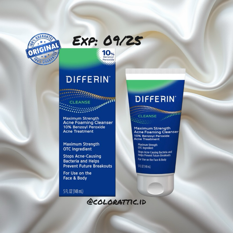 Jual Differin Acne Face Wash With 10% Benzoyl Peroxide, Maximum ...