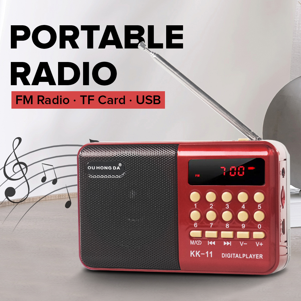 Jual Radio Fm Portable Plus Player Speaker TF Card | Shopee Indonesia