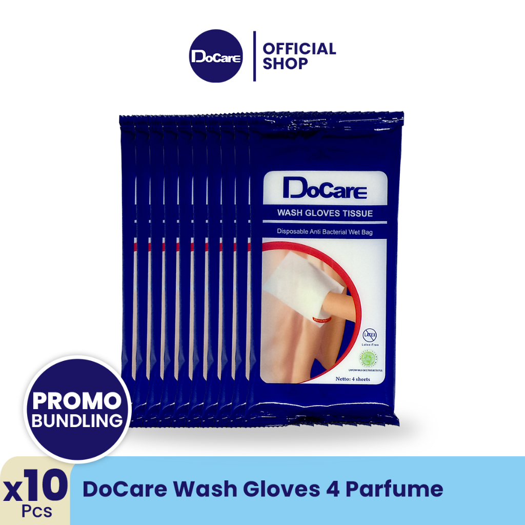 Jual [Promo Bundling 10 Pack] - DoCare Wash Gloves 4 sheet Parfume ...
