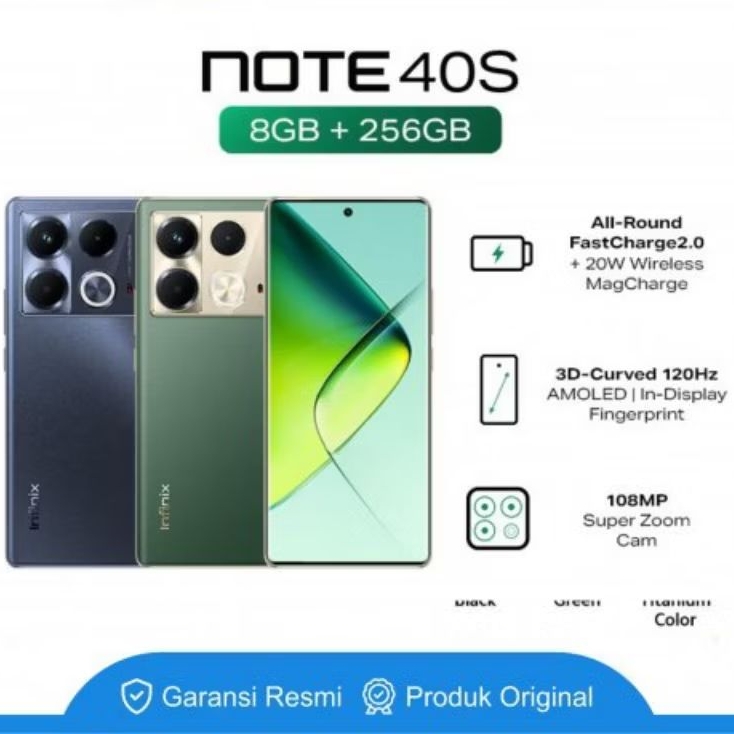 Jual Infinix NOTE 40s NFC Amoled RAM 8GB ROM 256GB Garansi Resmi ...