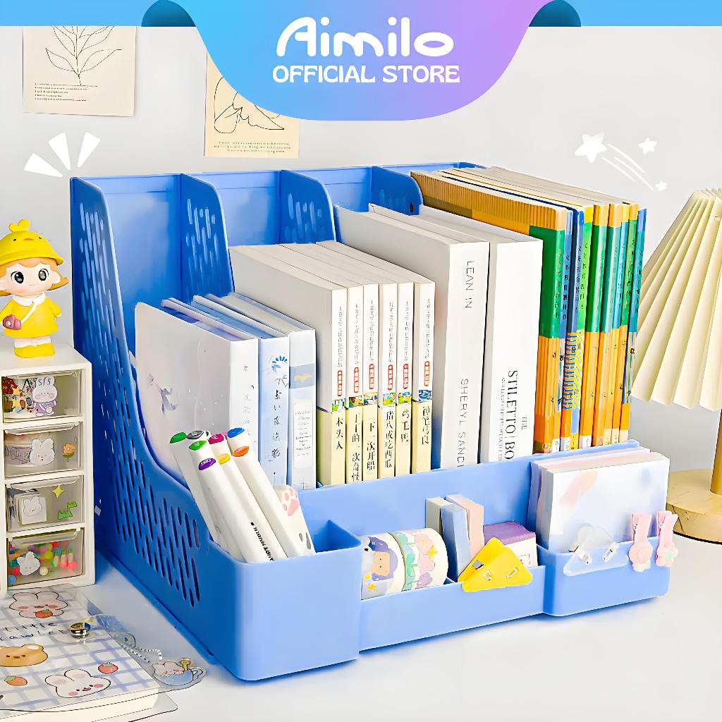 Jual [READY] Aimilo Desktop Organizer File Penyimpanan Serbaguna Box ...