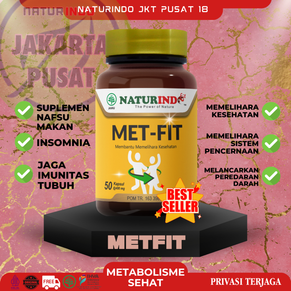Jual Naturindo Metfit Vitamin Daya Tahan Tubuh Suplemen Obat Penambah ...