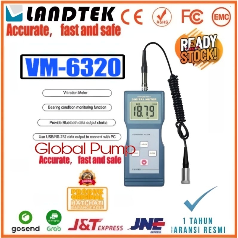 Jual Vibration Meter Landtek VM-6320 Vibration Meter Landtek 0.01~200 ...
