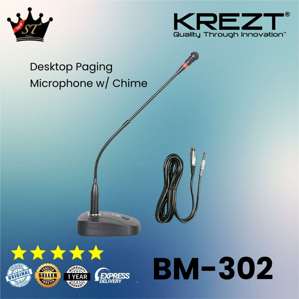 Jual Krezt BM-302 Mic Paging Microphone Bell Car Call Panggilan Chime ...