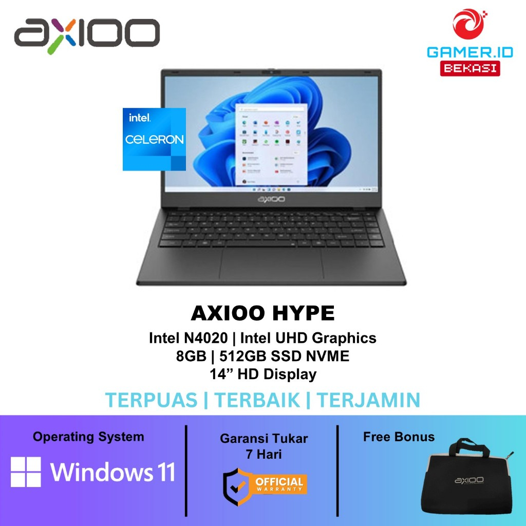 Jual Laptop Axioo Hype N4020 8GB 512GB Windows 11 14 Inchi | Shopee ...