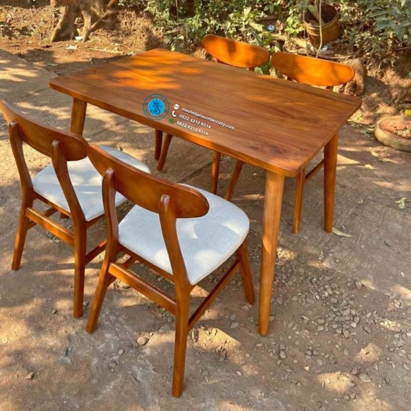 Jual kursi makan jati tua, set meja makan 4 kursi, kursi makan minimalis, kursi makan jati ...