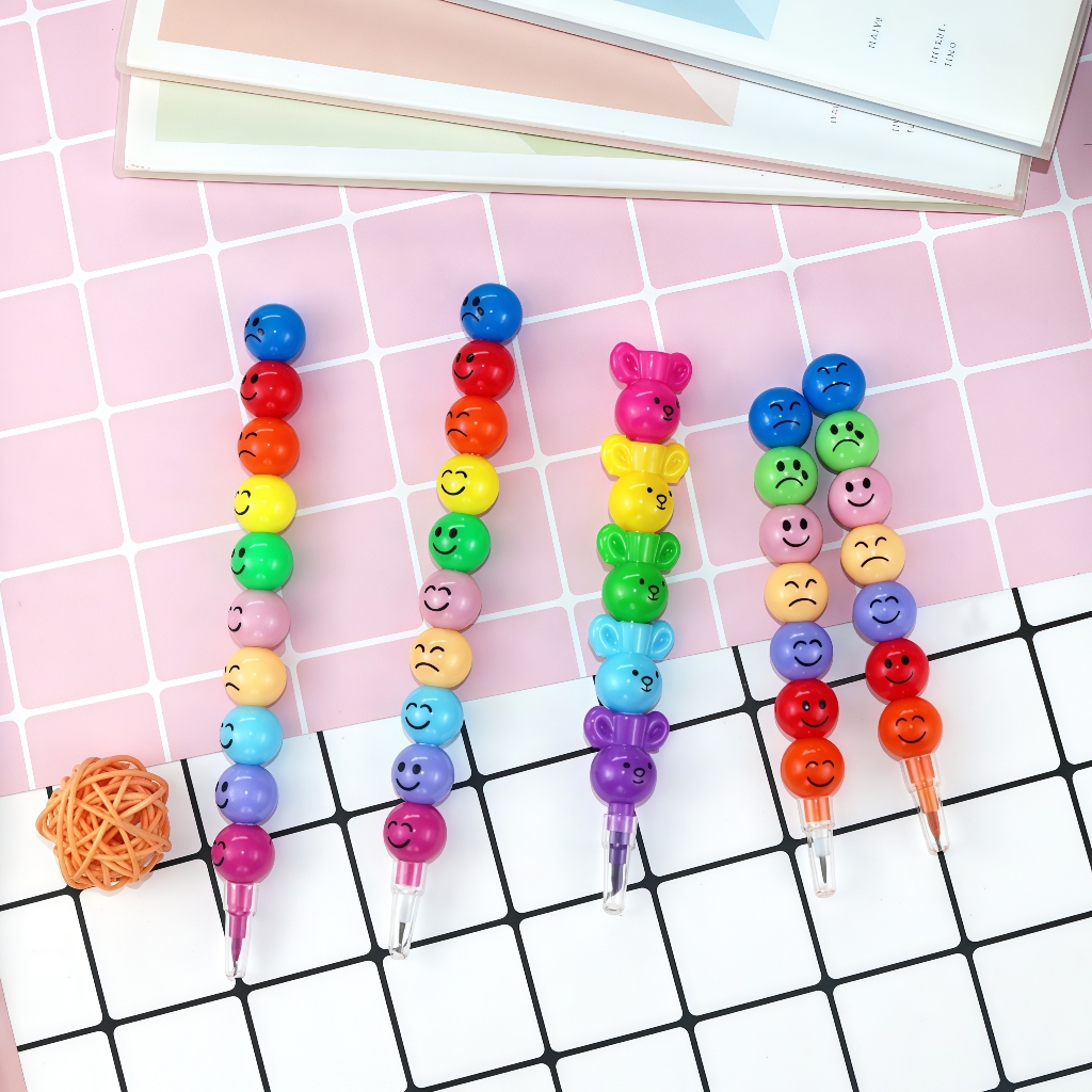 Jual 7 Warna Pensil HB Lucu dengan Bentuk Muka Senyum - Hadiah dan ...