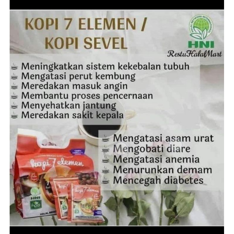 Jual KOPI 7 ELEMEN HNI HPAI KOPI SEVEL 20 SACHET 500GR | Shopee Indonesia