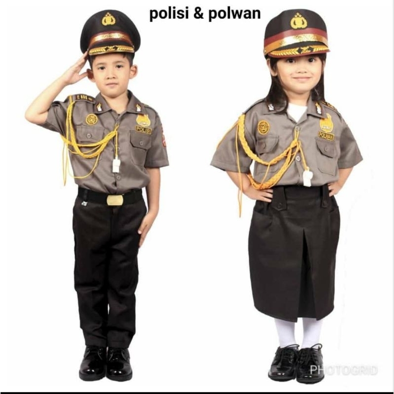 Jual Baju seragam profesi Polisi, polwan, pilot, wara, tentara | Shopee ...