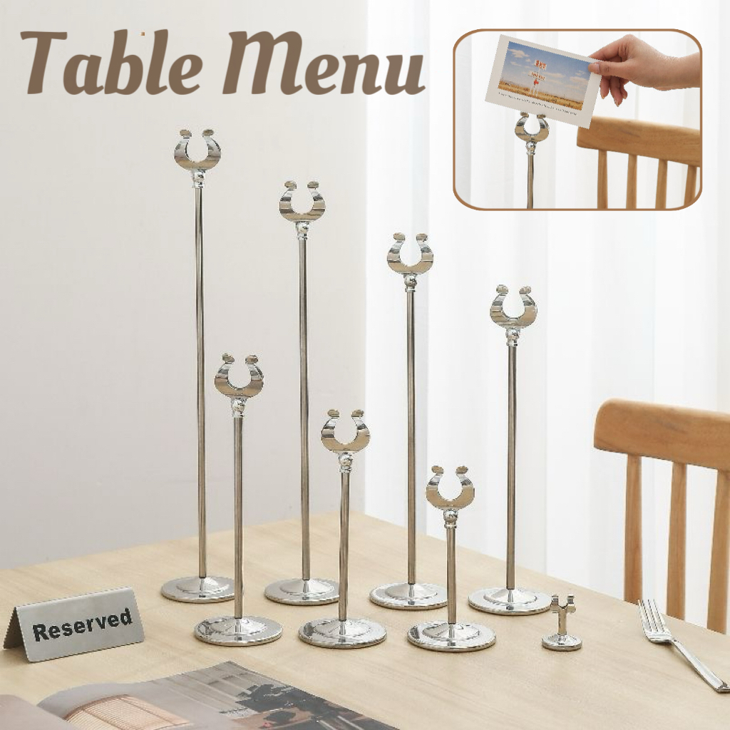 Jual Stand Holder Menu Standing Nomor Meja Stand Menu Meja Penjepit ...