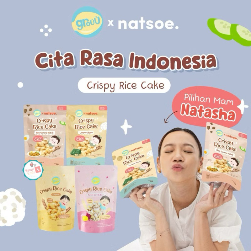Jual GROUU CRISPY RICE CAKE 30GR | SNACK CEMILAN SEHAT MPASI BAYI ANAK ...