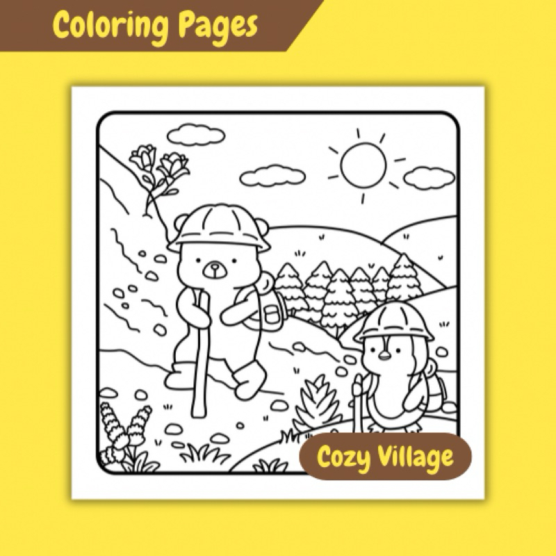 Jual Coloring Pages Cozy Village - Lembar Mewarnai | Shopee Indonesia
