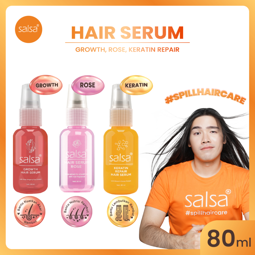 Jual [FREE GIFT] SALSA Hair Serum Spray 80ml - Serum Vitamin Perawatan ...