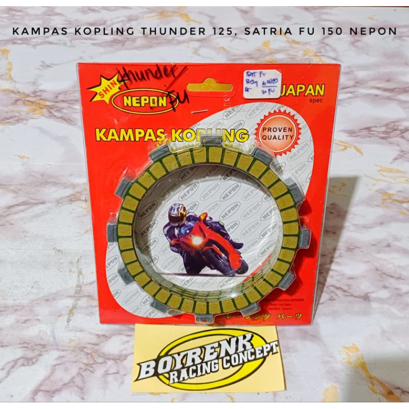 Jual PLAT KOPLING ATAU KAMPAS KOPLING RACING SATRIA FU 150 THUNDER 125 NEPON ASLI-BOYRENK ...