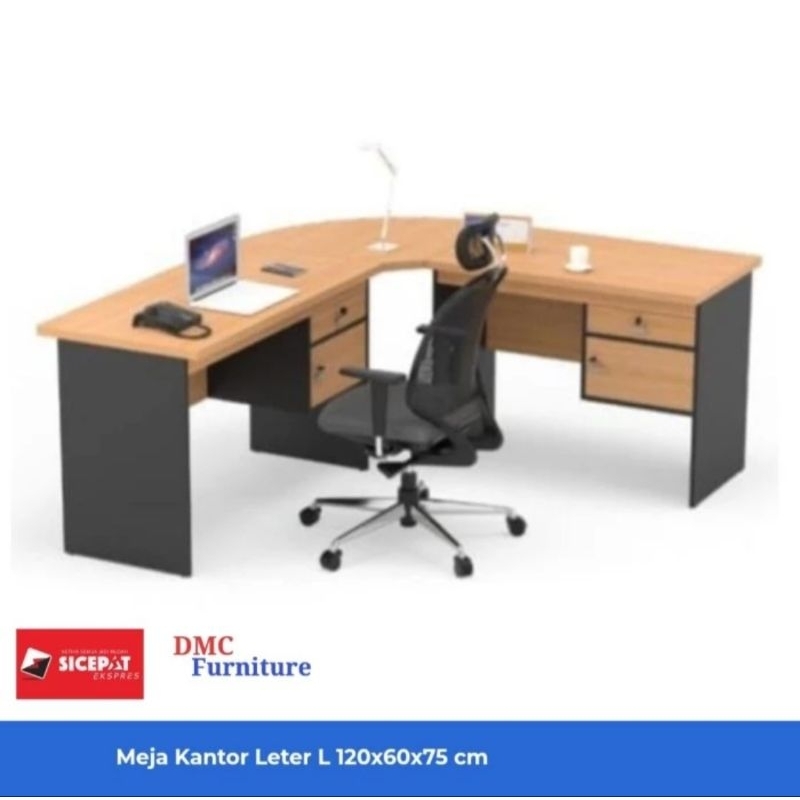 Jual DMC Furniture Meja Kantor Letter L120x60x75cm Meja Direktur Meja ...