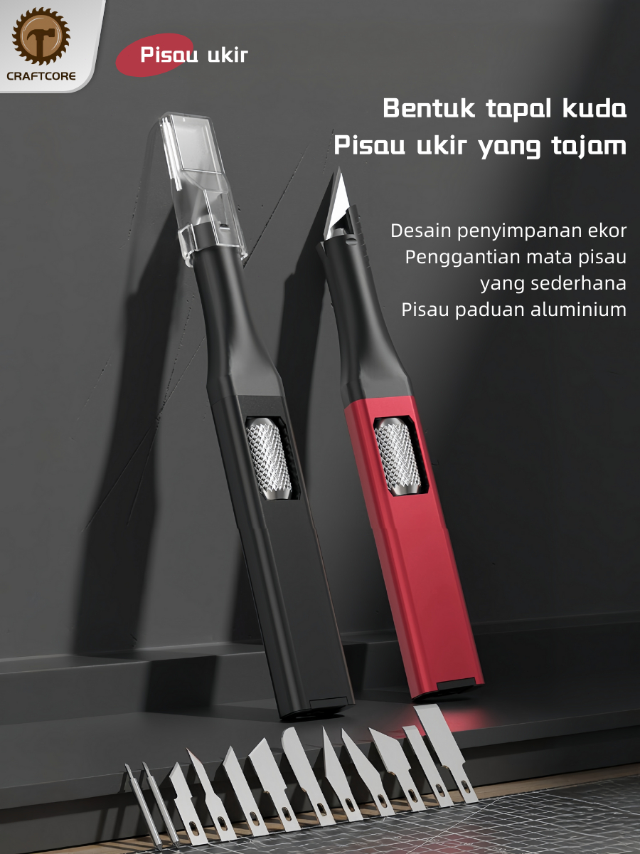 Jual Alat Ukir dan Pisau Ukir Multi Fungsi dengan 17 Pisau Aluminium ...