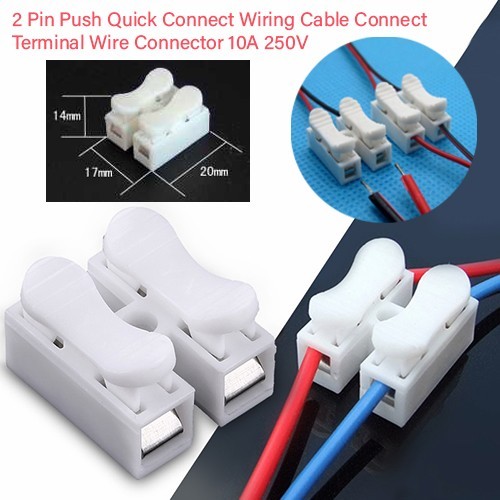 Jual Push Quick Wiring Cable Connector Terminal 2 Pin Penyambung Kabel ...
