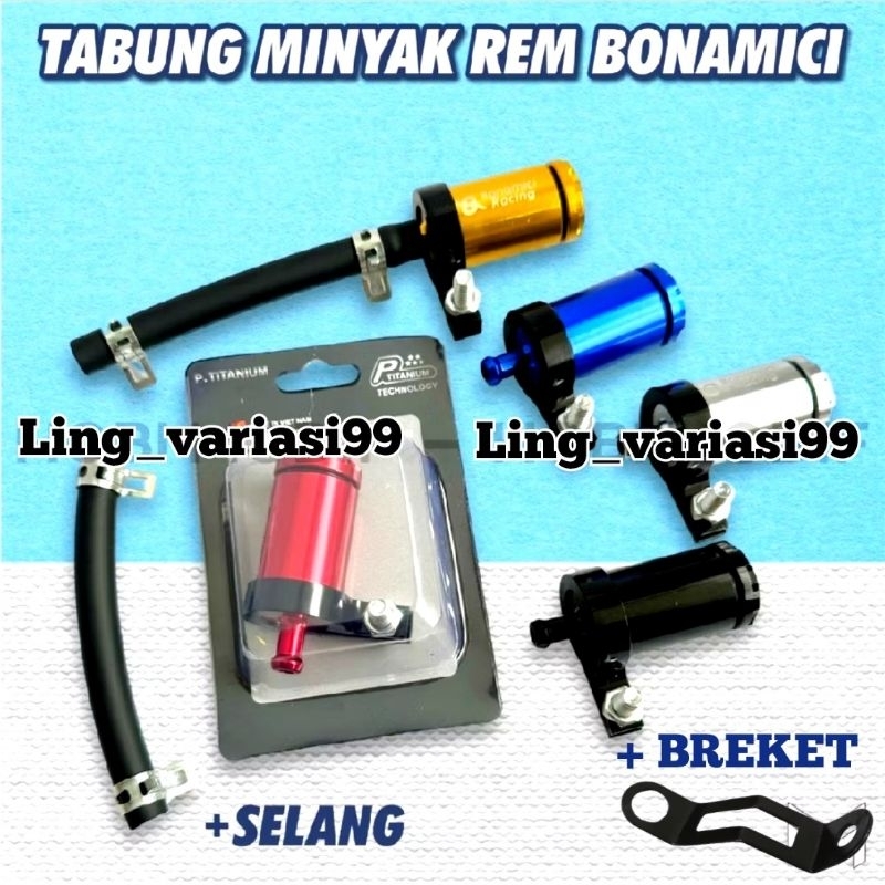 Jual TABUNG MASTER REM/ Tabung Minyak Rem+selang minyak+breket tiang ...