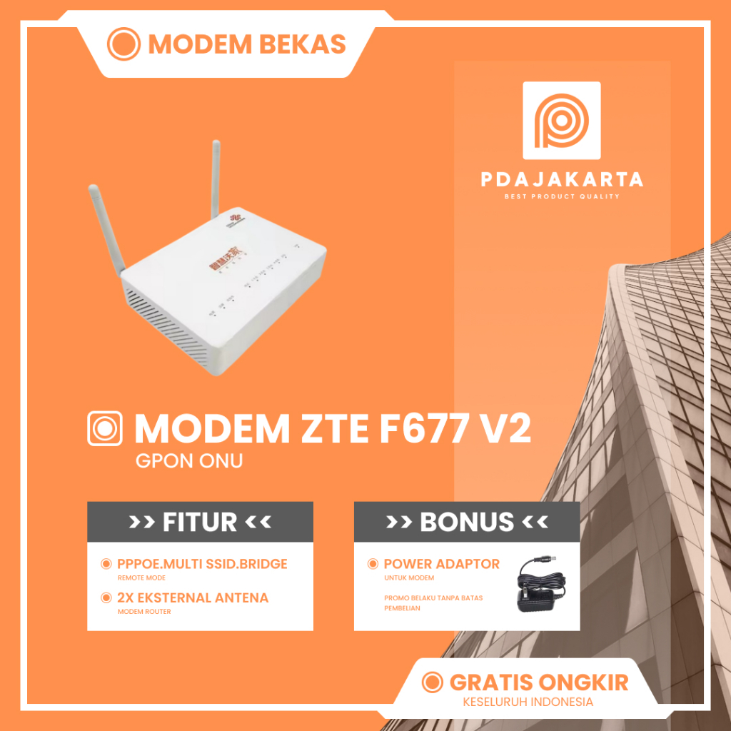 Jual Modem ZTE F677 V2 Gpon Epon Onu Modem Bekas Original | Shopee Indonesia