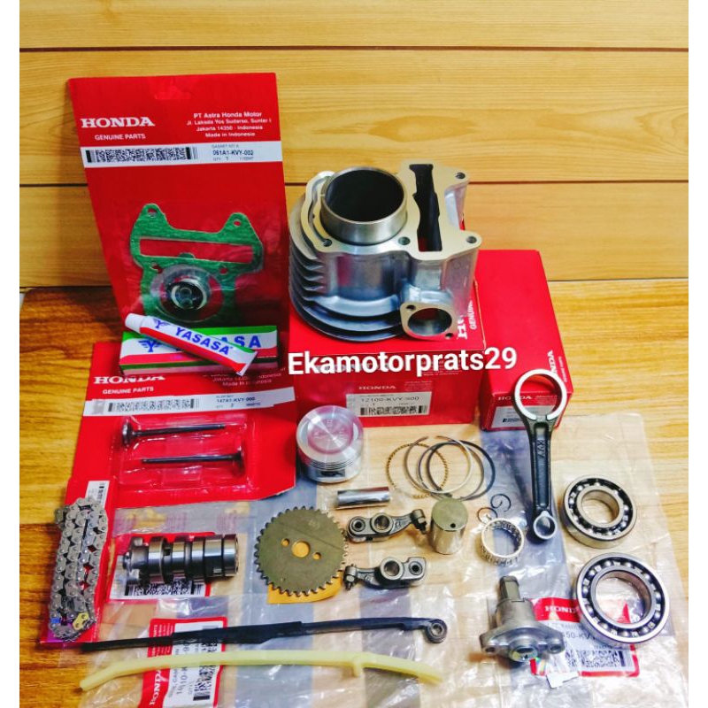 Jual Paketan 12 item Blok Seher KVY Cylinder paket Lengkap Honda Beat karbu/Scoopy karbu/Spacy ...
