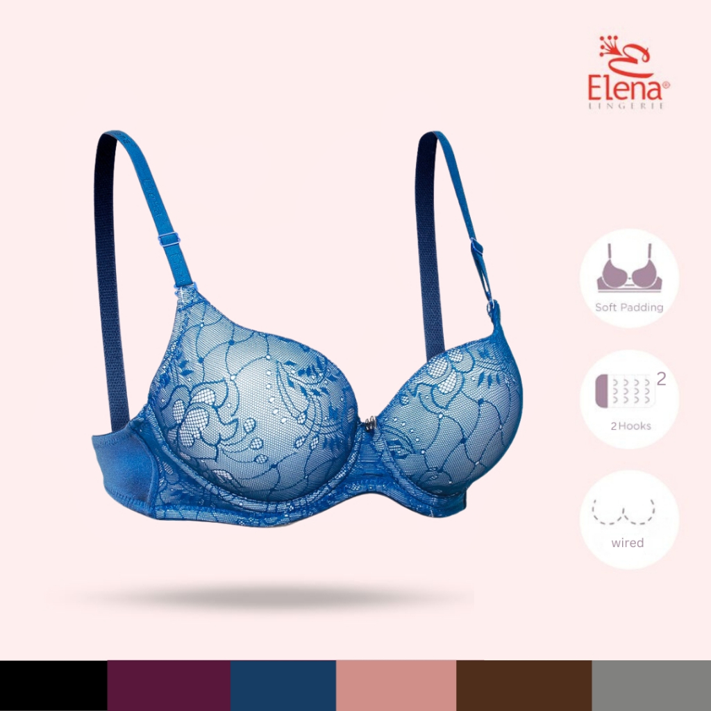 Jual Elena Wired Bra kawat Pakaian Dalam Wanita Busa Tebal 32A - 36A E ...