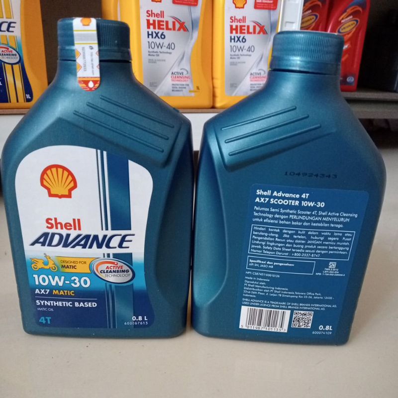 Jual oli mesin Shell advance matic ax7 10w-30 800ml | Shopee Indonesia