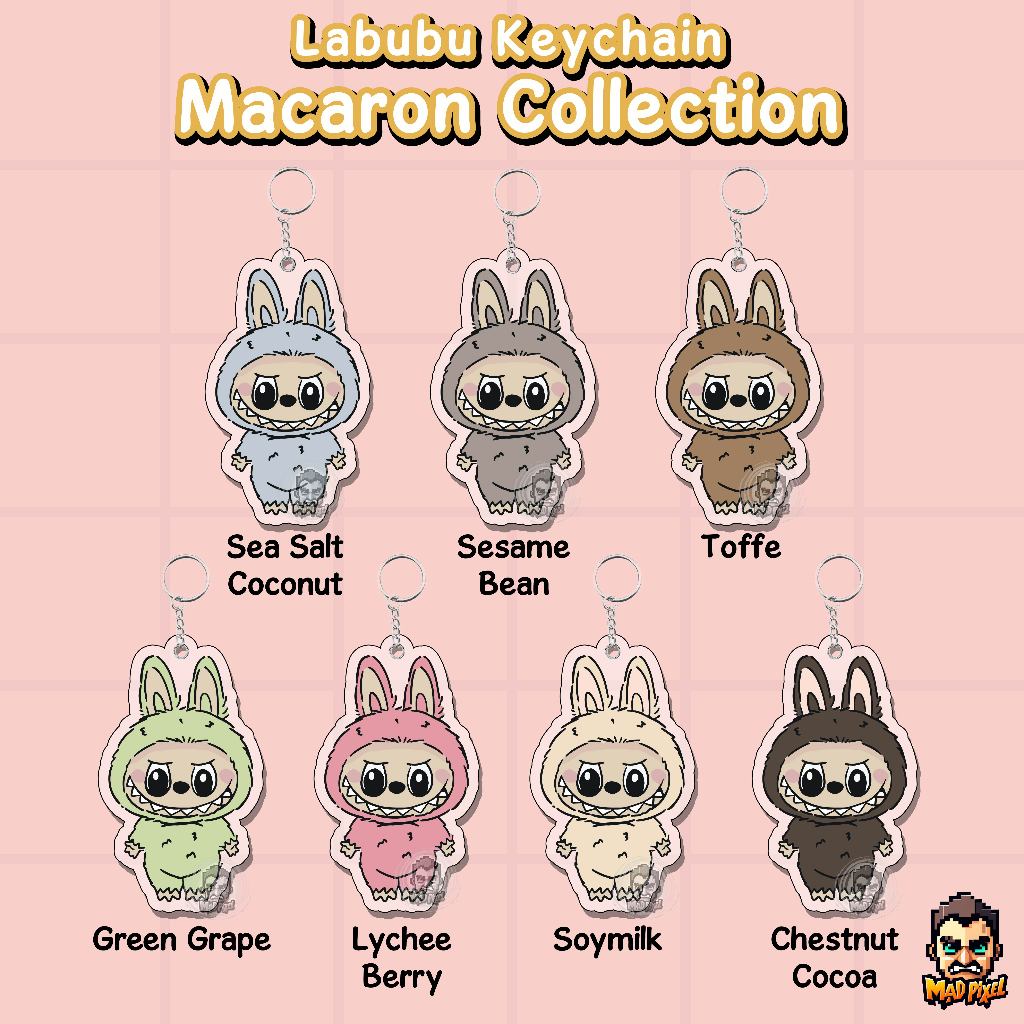 Jual Gantungan Kunci Labubu Macaron Collection Akrilik / Cute Acrylic ...
