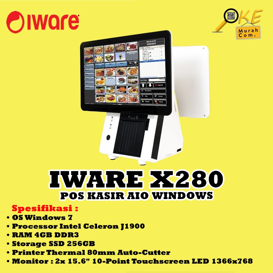 Jual Mesin Kasir POS PC All In One Windows Iware SW156T1 / X280 / WD-X1 Touchscreen | Shopee ...