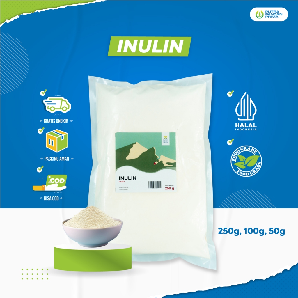 Jual Bubuk Inulin Powder Serat Pangan Fiber 50gr 100gr 250gr | Shopee ...