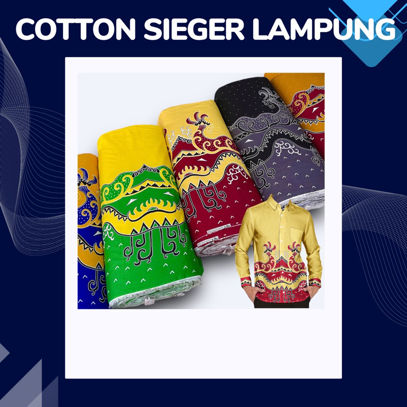 Jual KAIN BATIK COTTON SIEGER SIGER LAMPUNG HALUS ADEM TIDAK LUNTUR ...