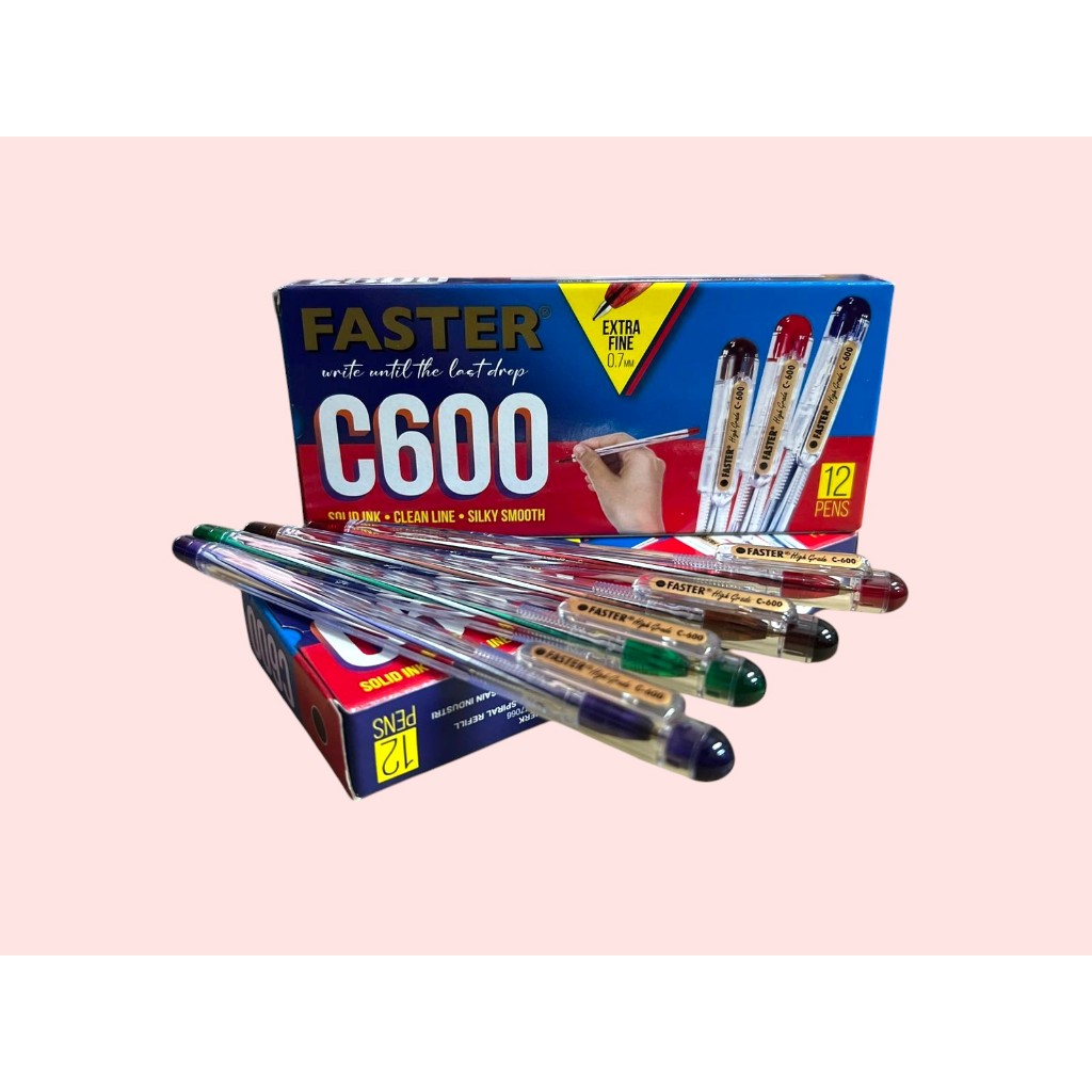 Jual BALLPOINT / PULPEN FASTER C600 [ PACK ] | Shopee Indonesia