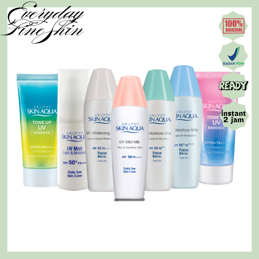 Jual SKIN AQUA Series Sunscreen UV Moisture Whitening Milk Mild Gel ...