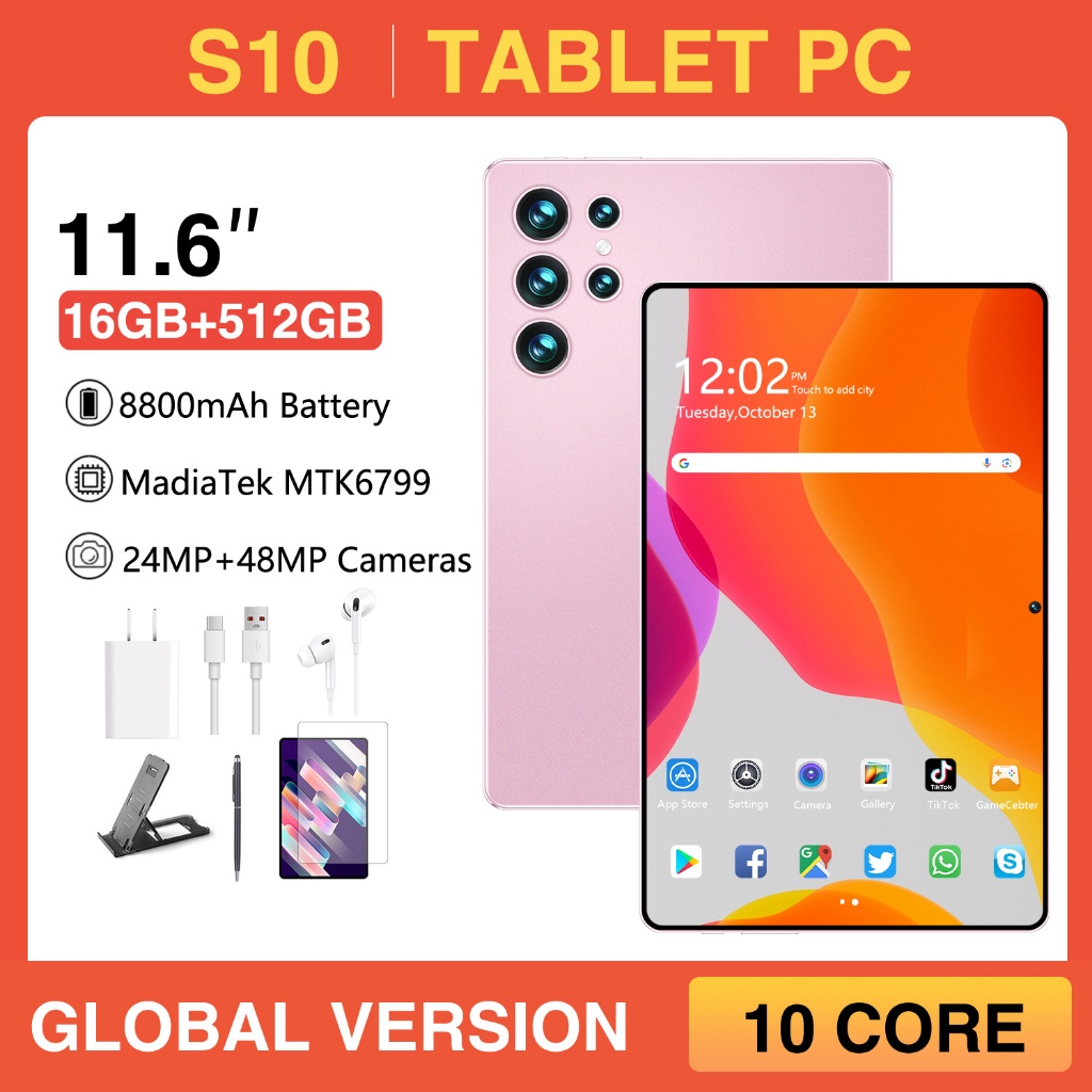 Jual Hancdon Tab S10 (16GB+512GB)11.6inch"IPS Screen Tablet Android 12 ...