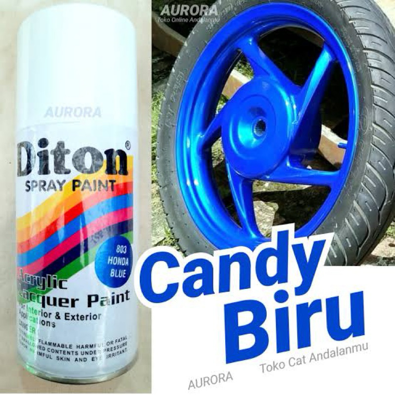 Jual Cat Pilok Diton Spray Paint 803 YAMAHA BLUE 300ml Candytone Candy ...