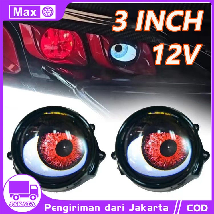 Jual Lampu Depan Mobil LED Dinamis 3 inch Mobil Mata Iblis Lampu Depan ...