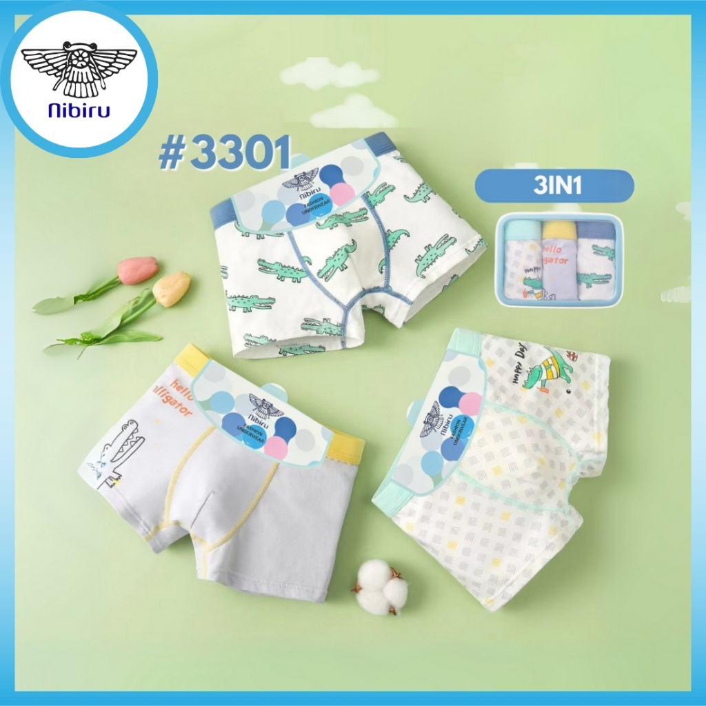 Jual NIBIRU Celana Dalam Boxer Anak Laki 3-10 Thn Katun Premium 3301 ...