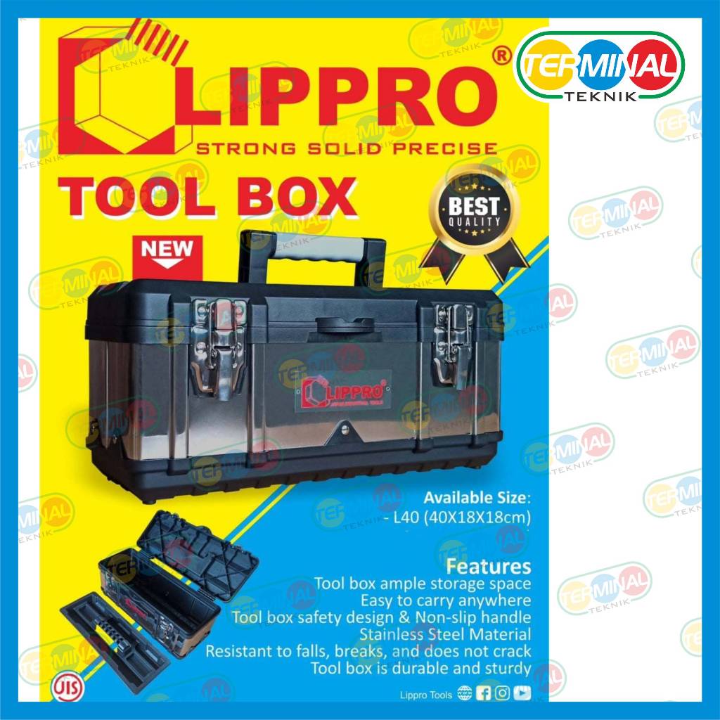 Jual LIPPRO L40 Tool Box Besi Stainless Steel Kotak Perkakas Besar ...