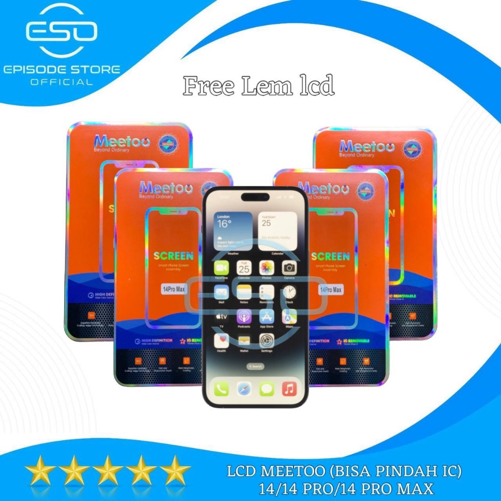 Jual lcd + touchscreen 14/14 Plus/14 Pro/14 Pro Max original Meetoo ...