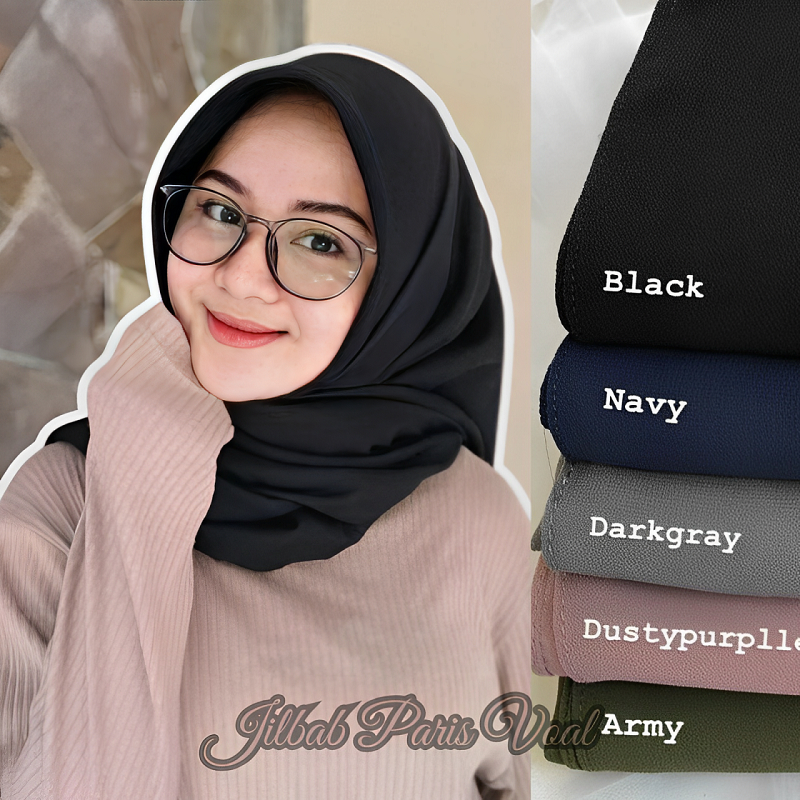 Jual PARIS VOAL PREMIUM/ HIJAB PARIS PREMIUM / SEGIEMPAT PARIS PREMIUM ...