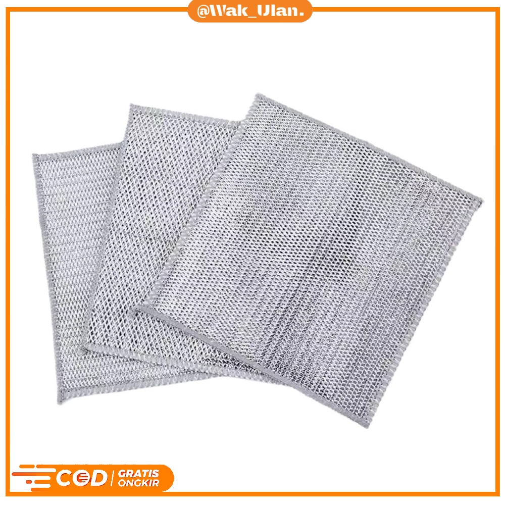 Jual 20x20cm Kain Lap Dapur Kawat 2 Sisi Halus Serbaguna Cuci Piring ...