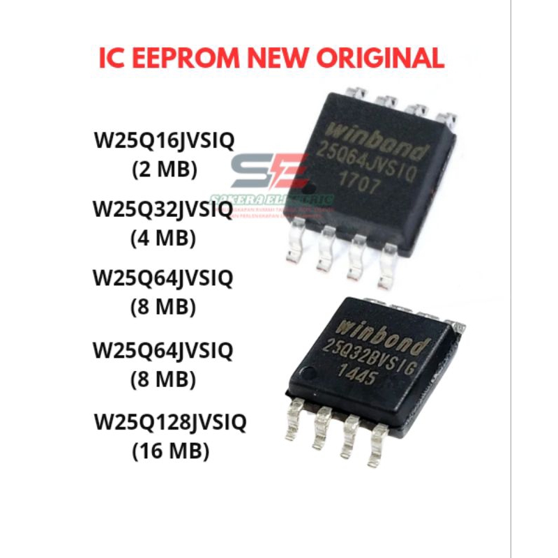 Jual IC Flash Eeprom ORI Winbond 25Q64 W25Q64JVSIQ 8MB | Shopee Indonesia