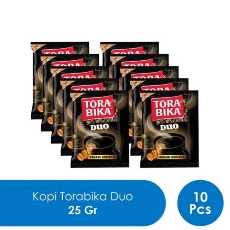 Jual Tora Bika Duo Kopi + Gula 1 Renteng Isi 10 Sachet 25g | Shopee ...