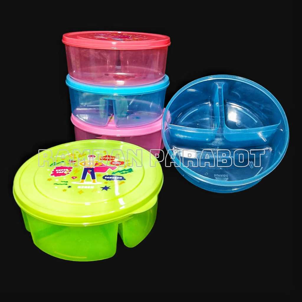 Jual Tempat Makan Bulat Anak Motif / Lunch Box Jagoan / Kotak Makan ...