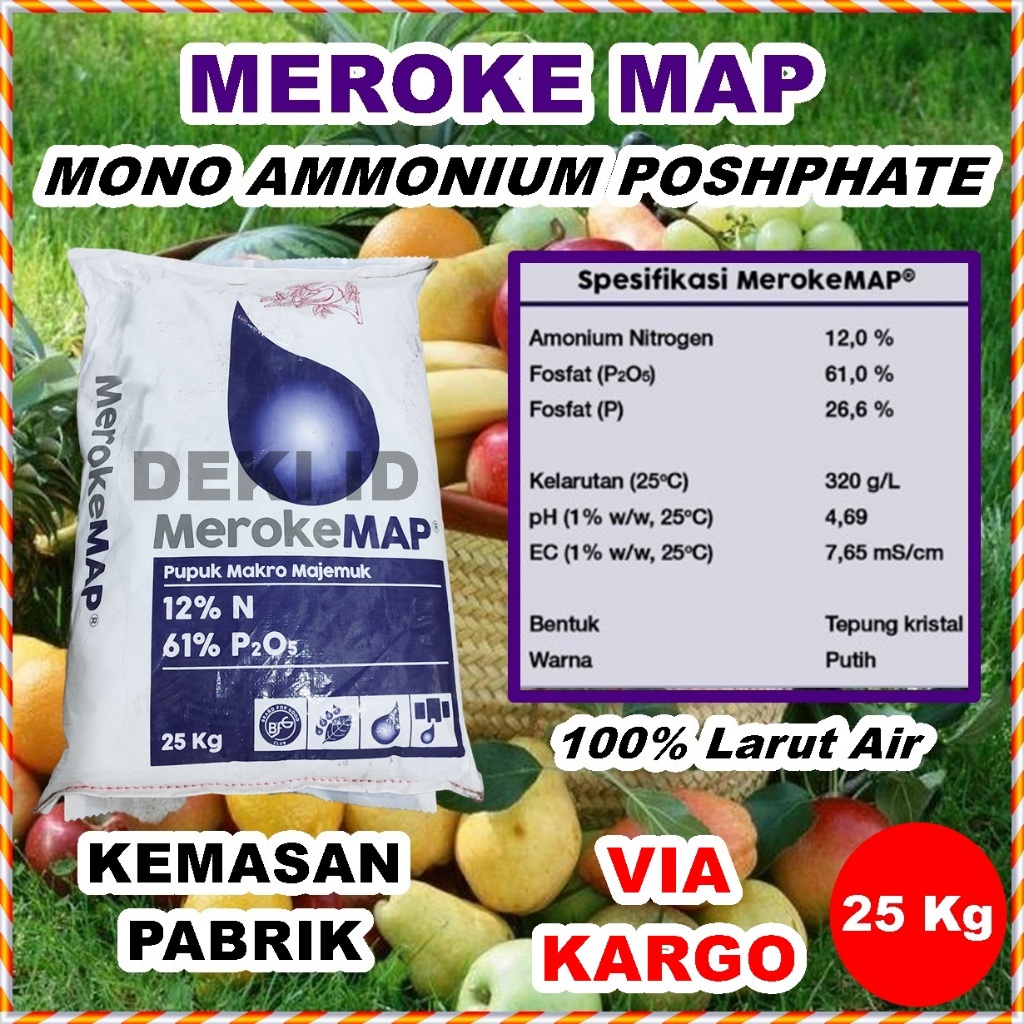 Jual MAP Meroke 25 Kg Kemasan Pabrik Via Kargo Pupuk Mono Ammonium ...