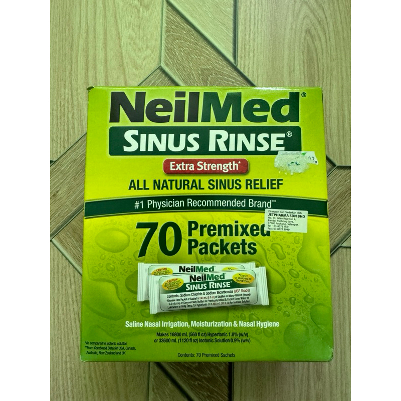 Jual NeilMed Sinus Rinse Extra Strength 70 Premixed Sachets | Shopee ...