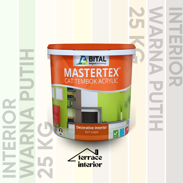 Jual Cat Tembok Interior Bital Asia Mastertex Warna Putih 25 KG ...
