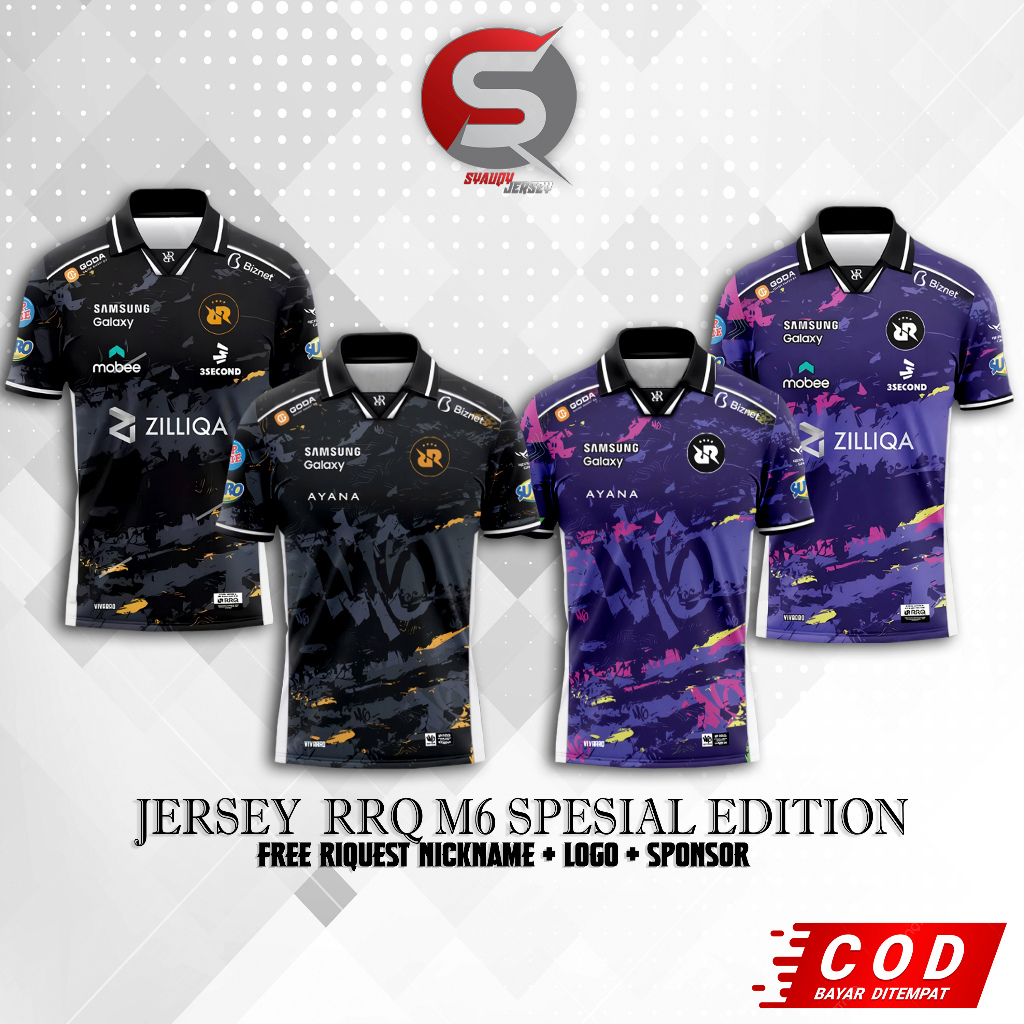 Jual Jersey Baju Kaos RRQ M6 2024 MPL ID Season 14 ( free custom nickname ) | Shopee Indonesia