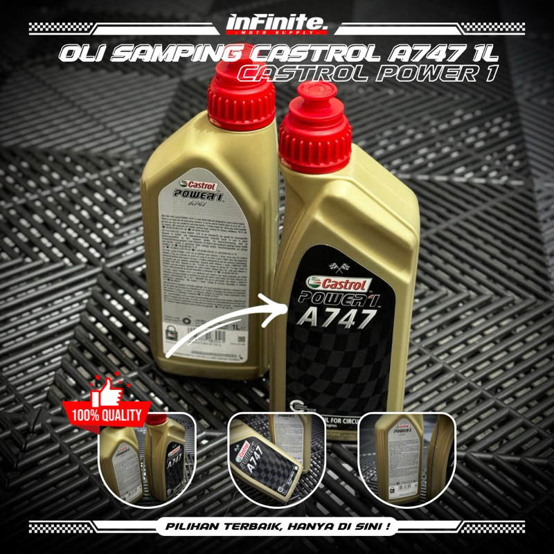 Jual OLI SAMPING CASTROL POWER1 A747 2 STROKE MOTOR OIL 1L ORIGINAL ...