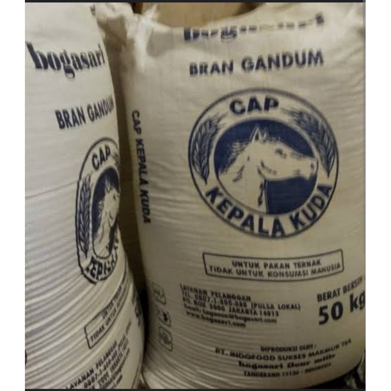 Jual Bran polar Gandum cap kepala kuda 2kg Media pakan ulat Jerman/ulat ...